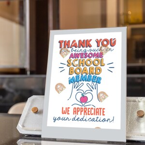 School Board Member Gifts, Printable School Board Recognition Month ...
