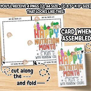 Nutrition Month Card Printable, School Nutrition Month Décor, Nutrition ...
