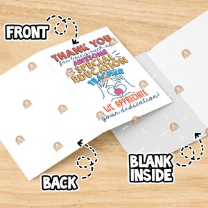 Special Ed Teacher Gift, Printable Special Education Day Card, Thank ...