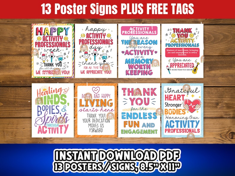 Activity Professionals Week Printable Signs, Activity Professionals ...