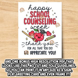 School Counseling Week Gifts, Printable National School Counselor Week ...