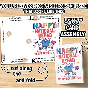 National Rehabilitation Week Card Printable, Happy Rehab Week Sign, T ...