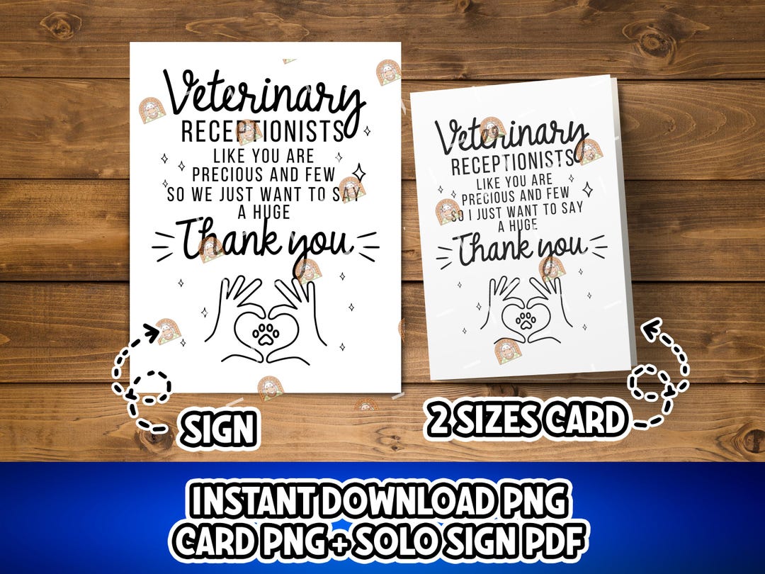 Veterinary Receptionist Gift, Thank You Veterinary Receptionist Week ...