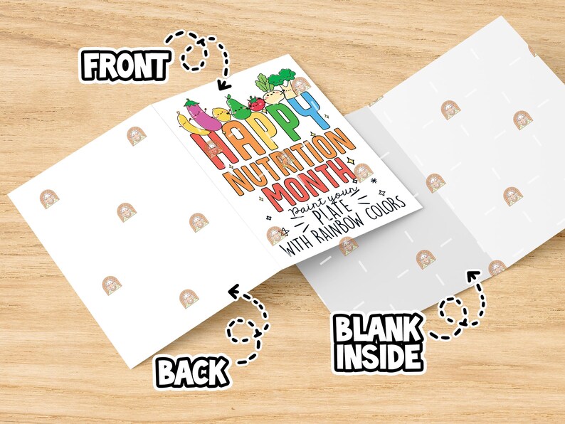 Nutrition Month Card Printable, School Nutrition Month Décor, Nutrition ...