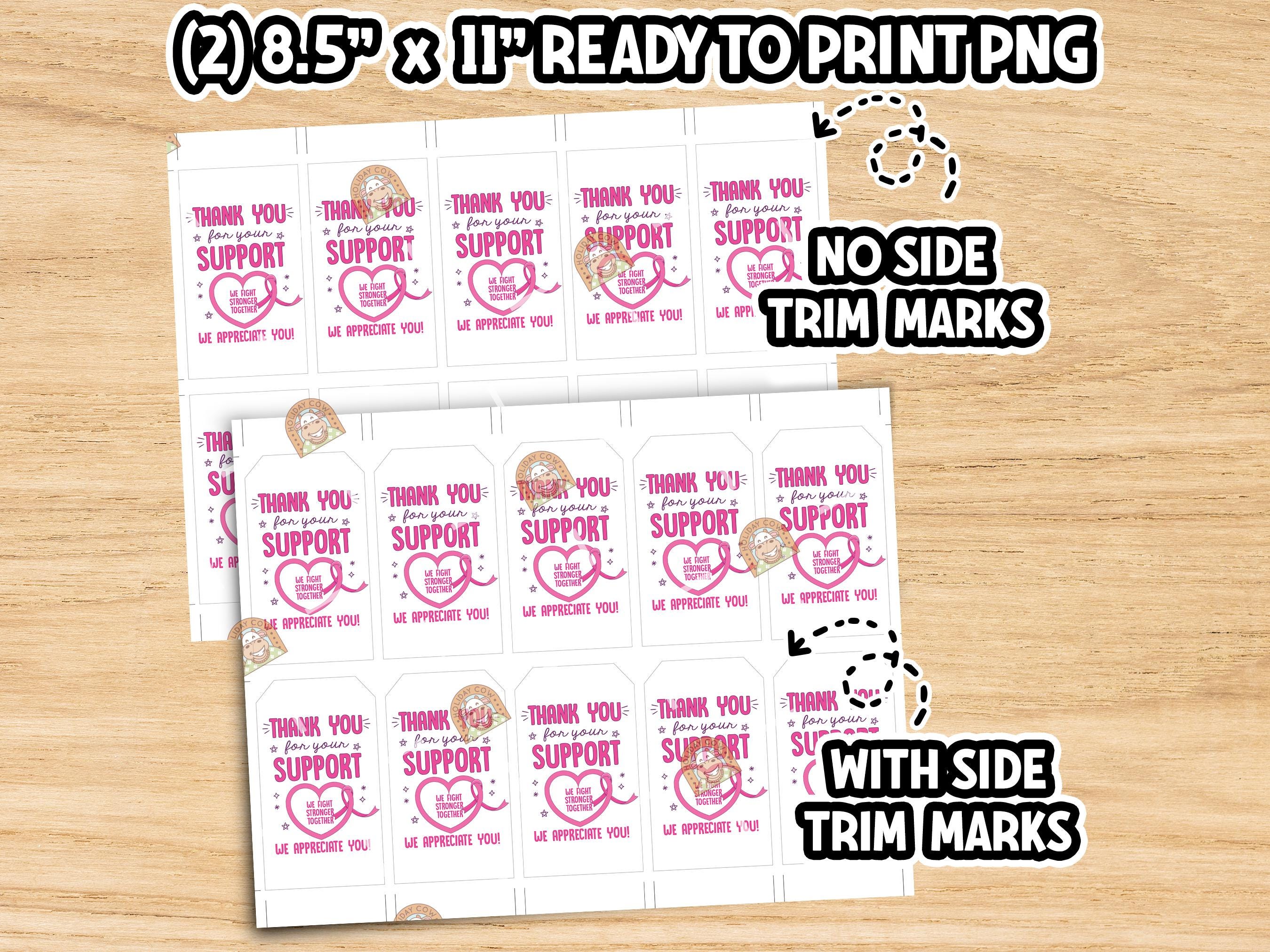 Breast Cancer Awareness Month Tag Printable, Thank You Breast Cancer ...