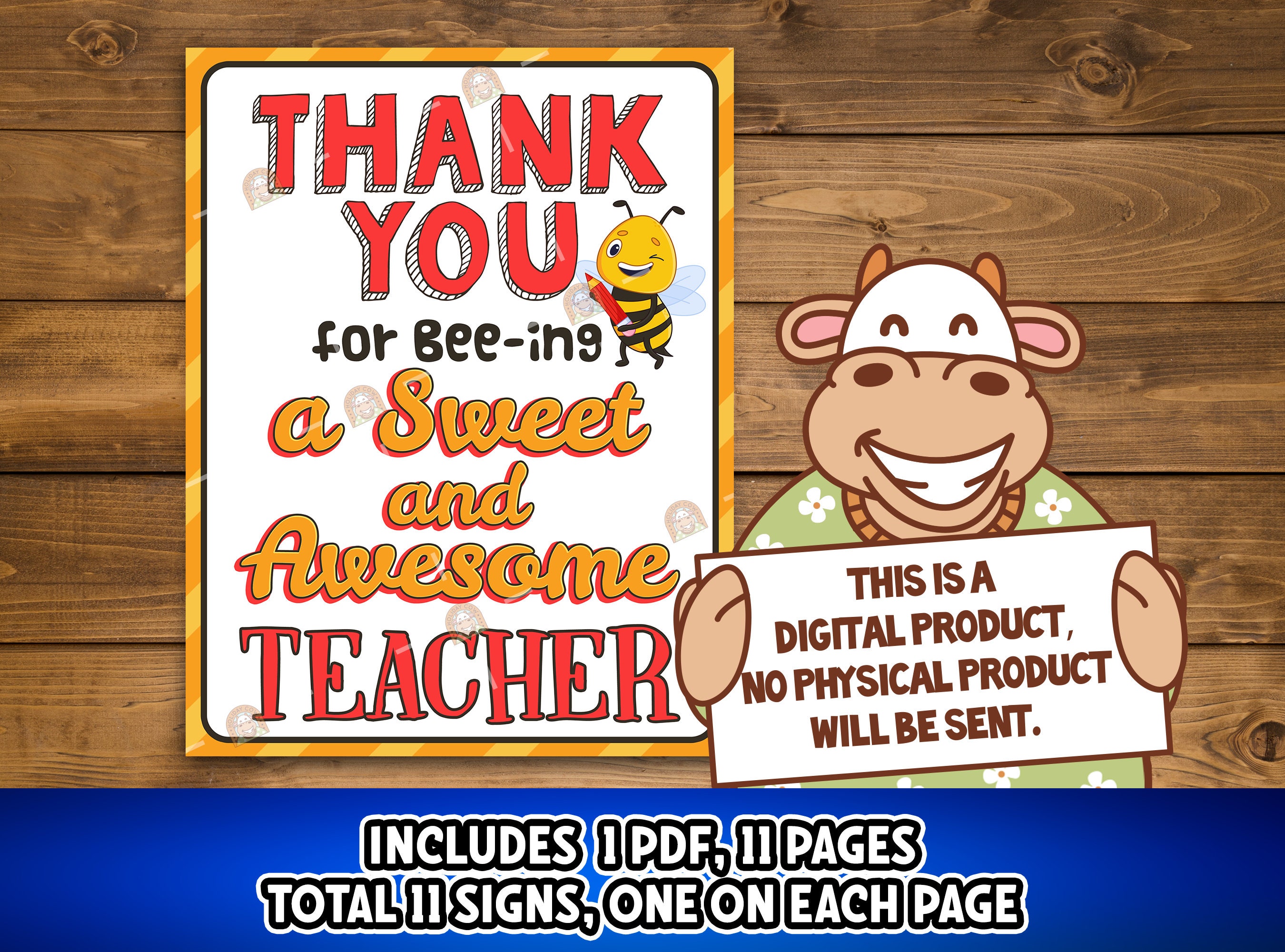 Teacher Appreciation Sign Bundle, Printable Teacher Appreciation Week ...