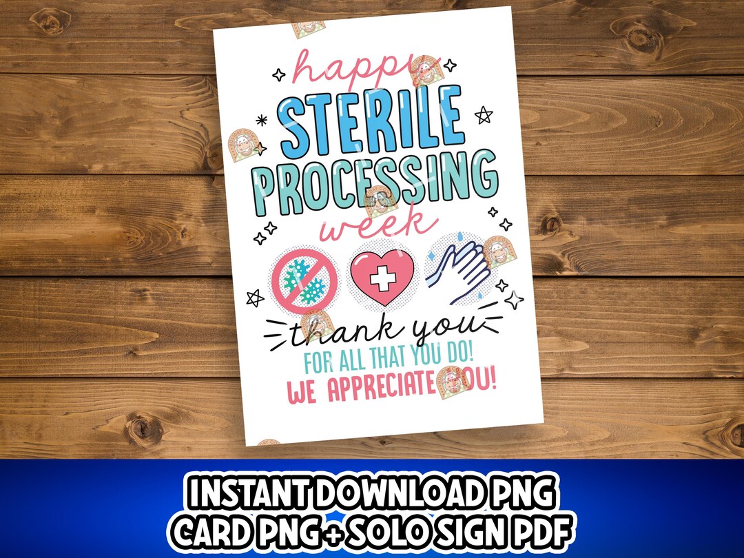 Sterile Processing Week Printable Sign, Sterile Processing Tech Gifts ...