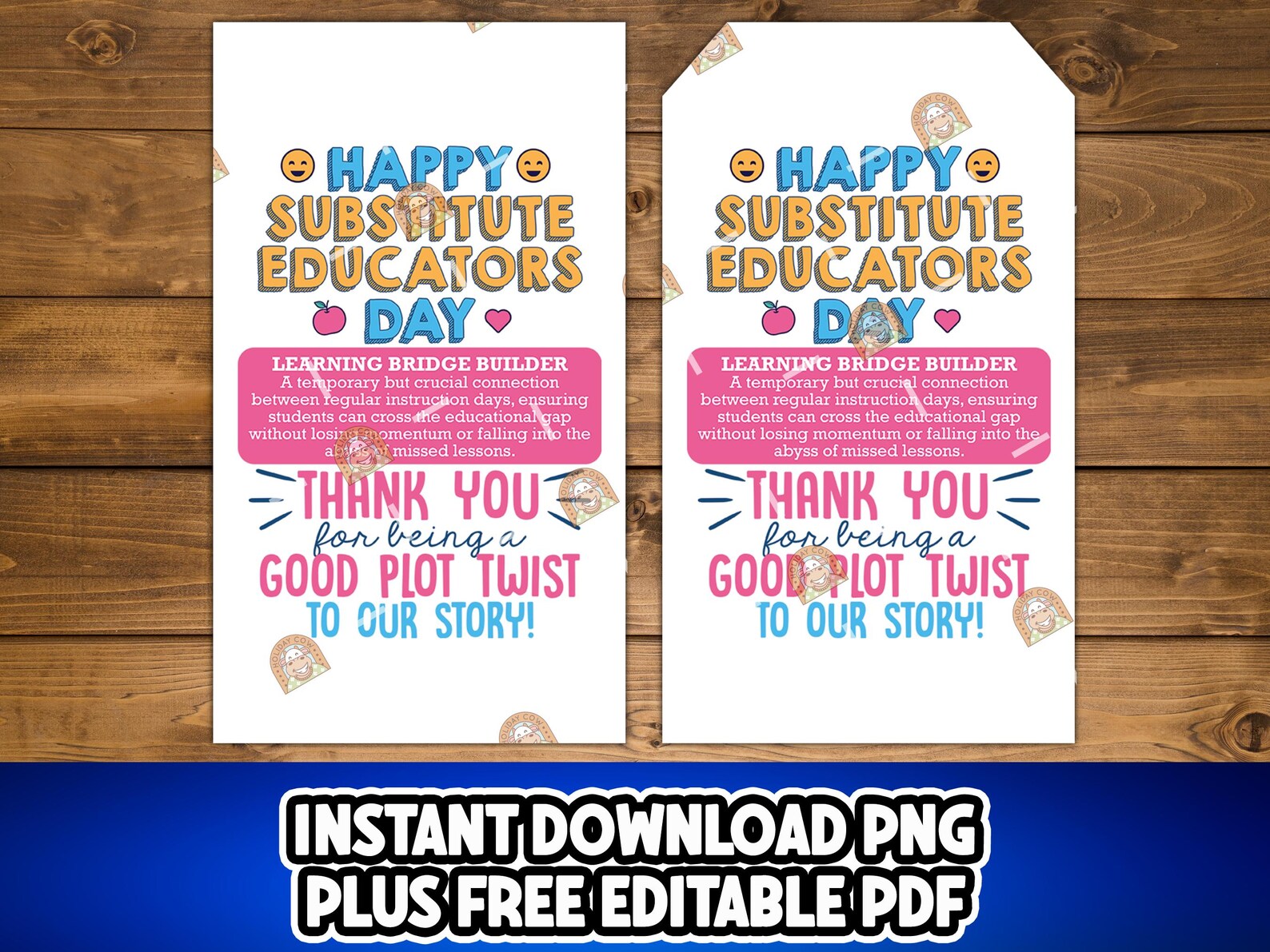 Substitute Educators Day Tags, Printable Substitute Teacher Thank You ...