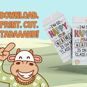 Printable Class Gift Tag, New School Year Student Gift Tag, First Week ...