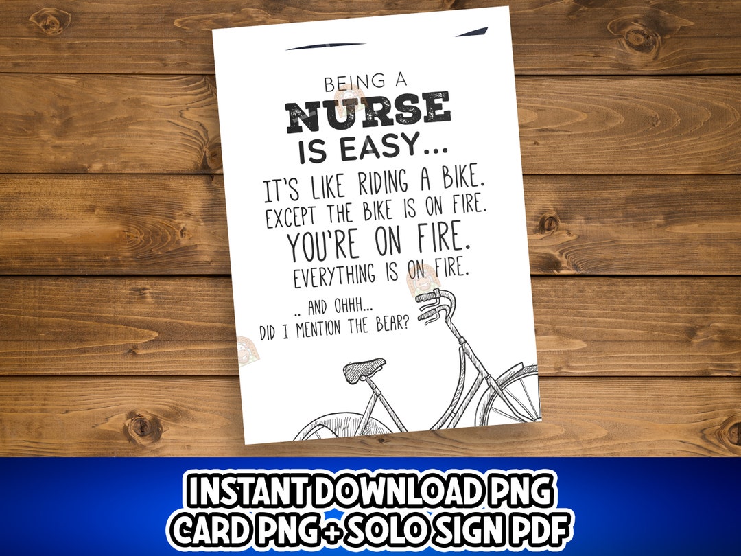 School Nurse Gift, Printable Nurse Appreciation Card, National Nurses ...