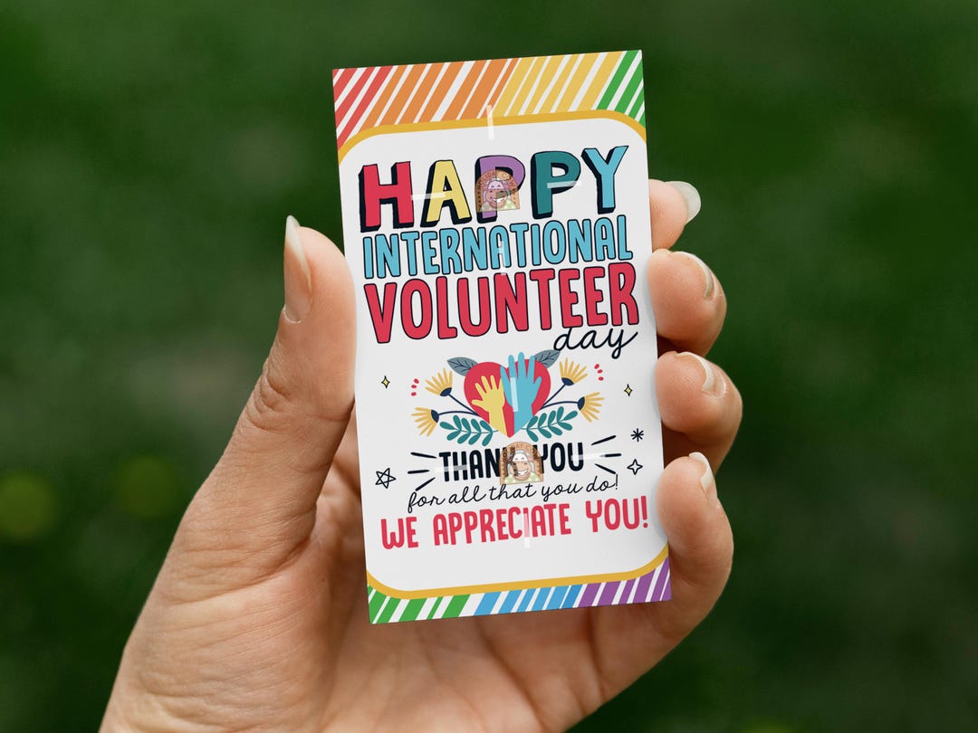 International Volunteer Day Tags Printable, Thank You Volunteer Gift ...