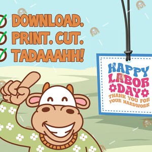 Labor Day Tag, Happy Labor Day Printable Tags, Labor Day Gift Tags ...
