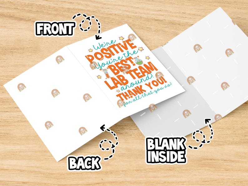Lab Week Gift, Printable Thank You Lab Team Card, Funny Lab ...