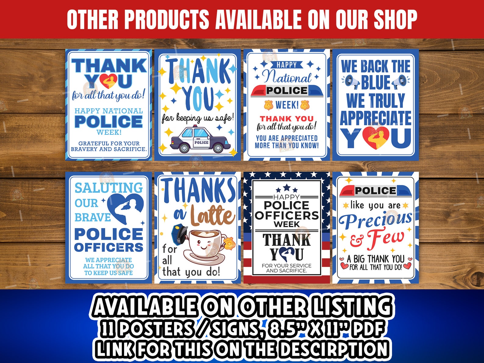 Police Week Tags Printable, National Police Officers Week Gift Tag ...