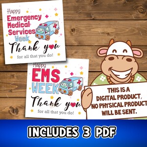 EMS Week Gift Tag, Ems Week Tag Printable, Ems Appreciation Tag ...