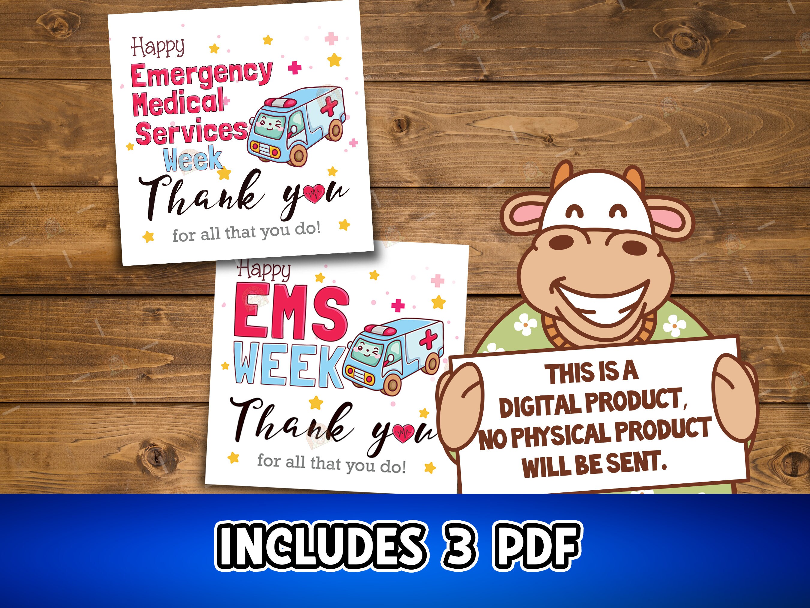 EMS Week Gift Tag, Ems Week Tag Printable, Ems Appreciation Tag ...