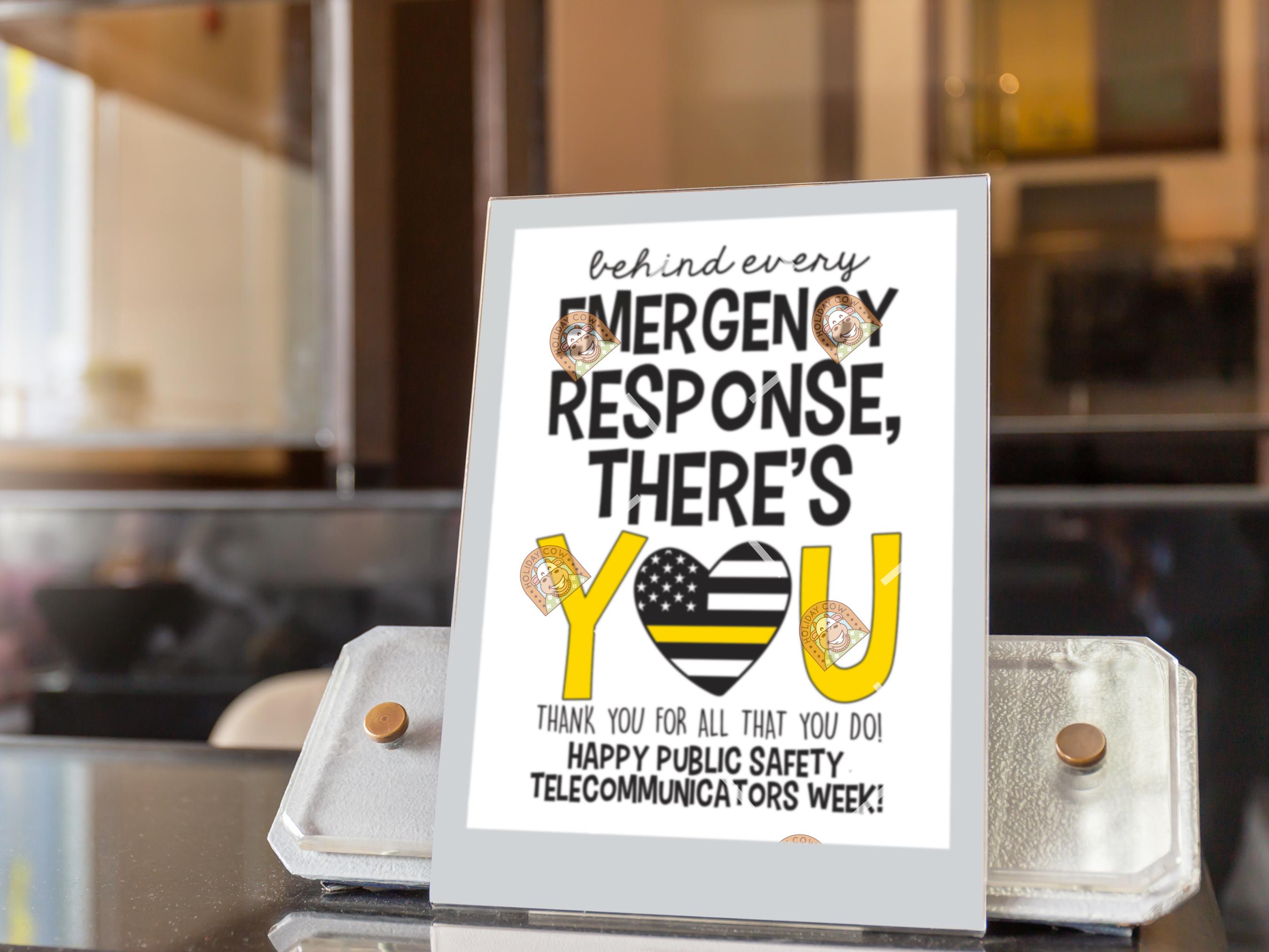 Public Safety Telecommunicators Gift, Printable Telecommunicators Week ...