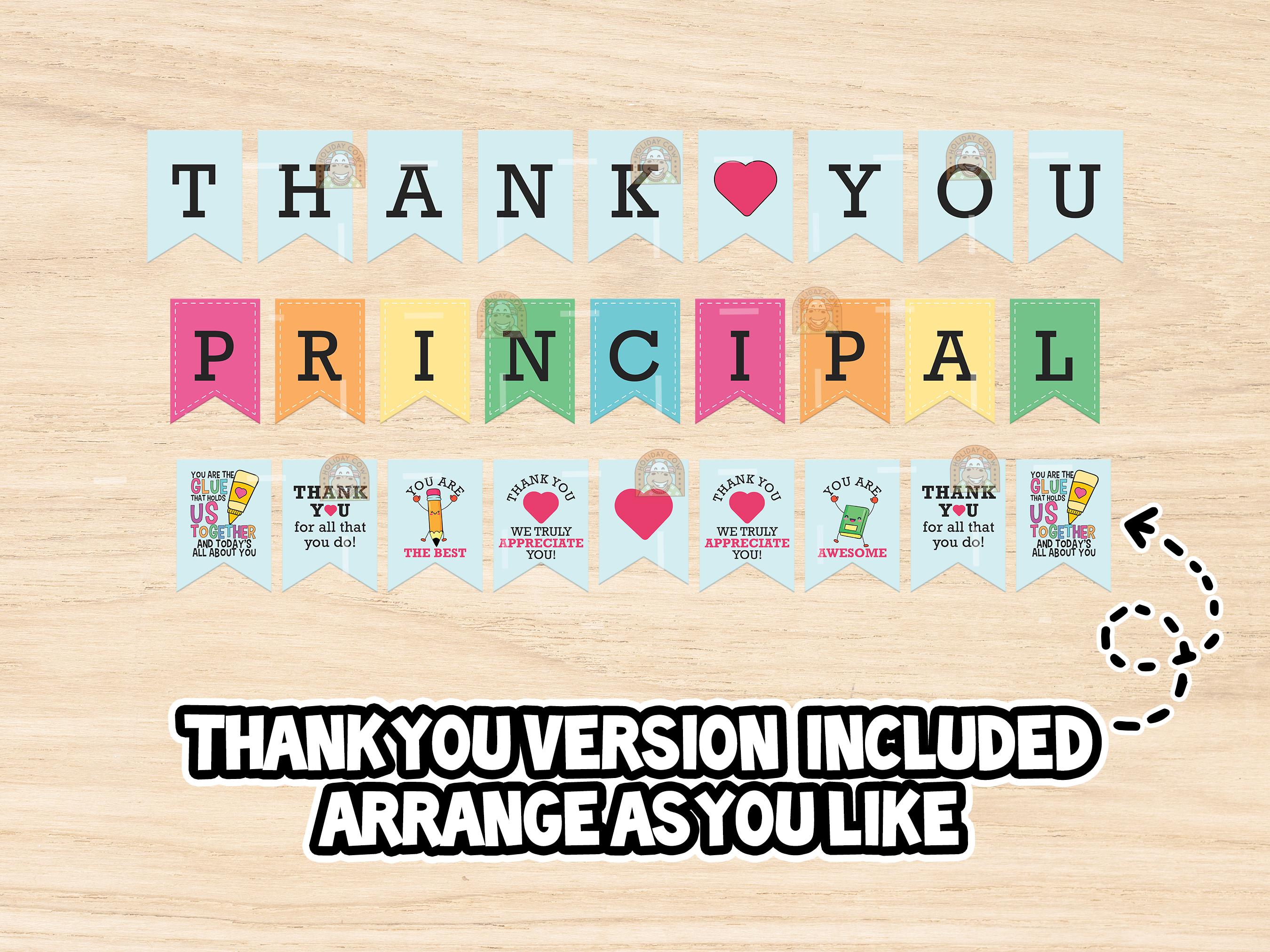 We Love Our Principal Banner Printable, National Principal's Day Banner ...