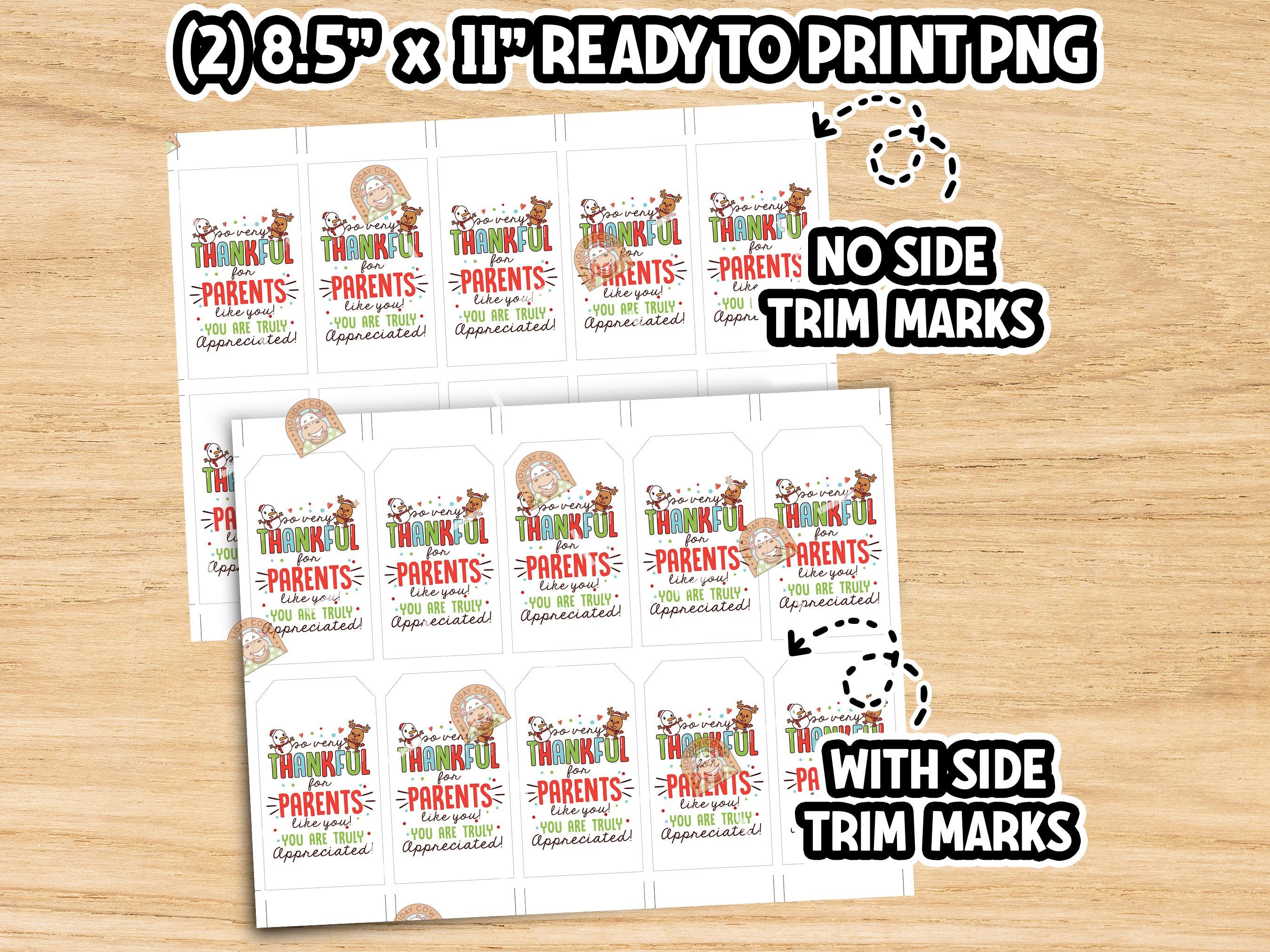 Christmas Labels Printable, Parents Thank You Gift Tag, PTA Holiday ...