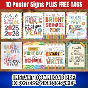 Back to School Sign First Day of School Classroom Decorations, First ...