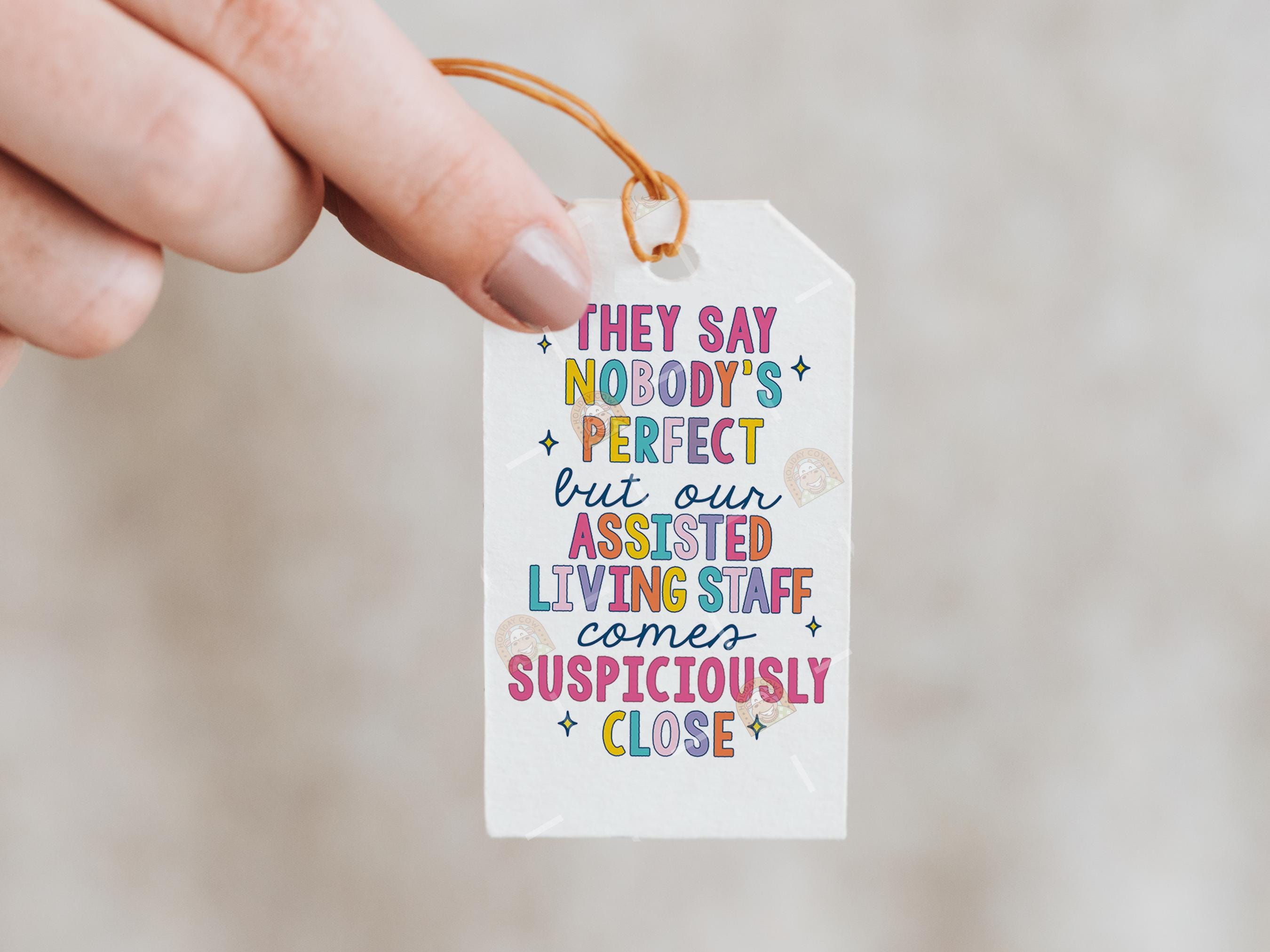 Assisted Living Gift Tag Printable, Assisted Living Staff Gift Tag for ...