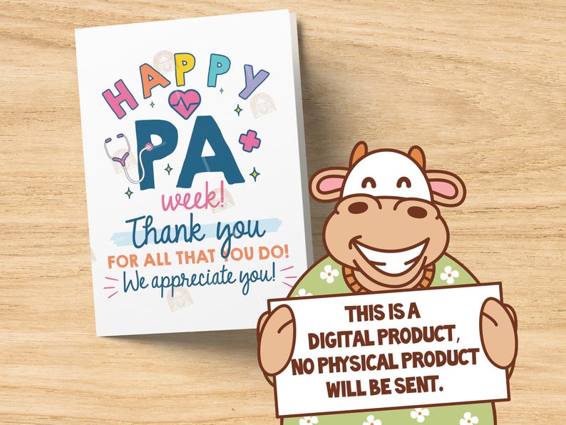 PA Week Sign, Printable PA Week Card, Physician Assistant Week Gift ...