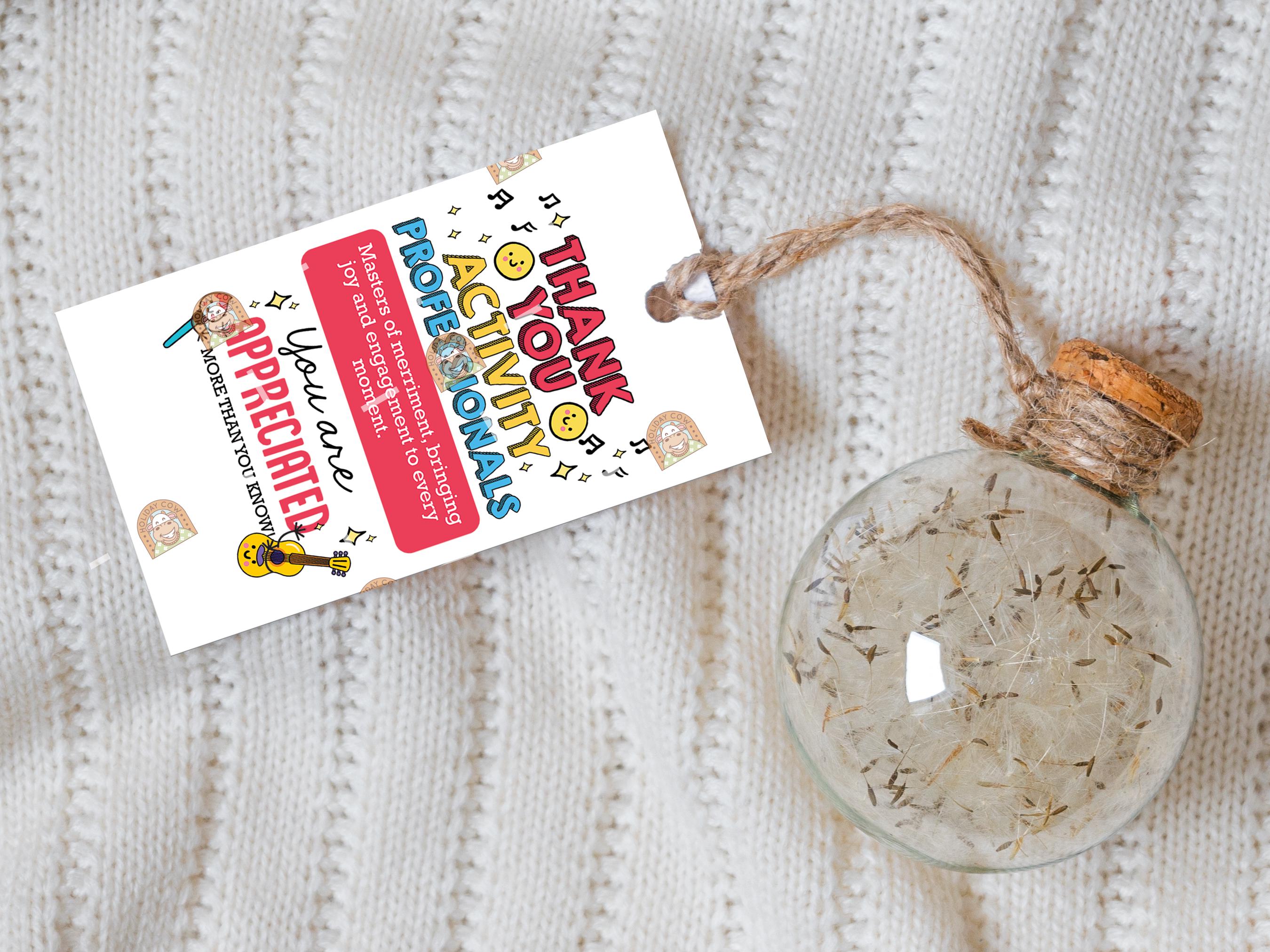 Activity Professionals Gift Tag, Printable Activity Professionals Week ...