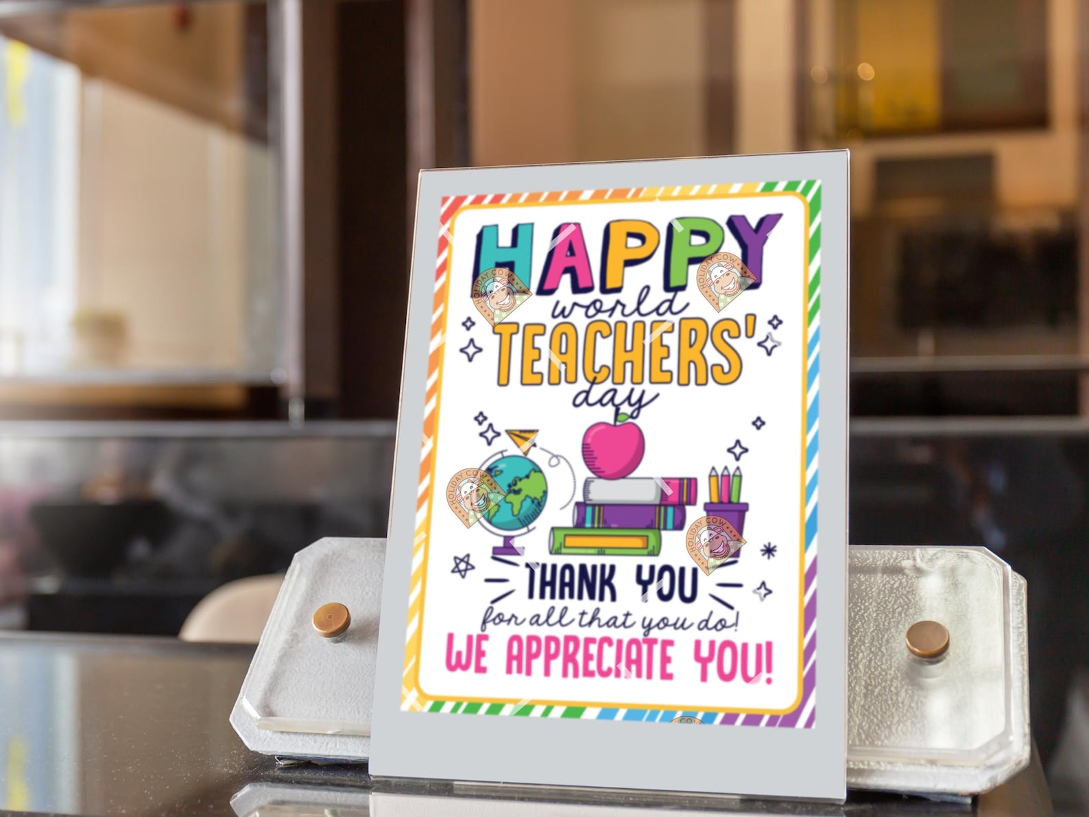World Teachers' Day Card Printable, World Teachers Day Gift, Happy ...