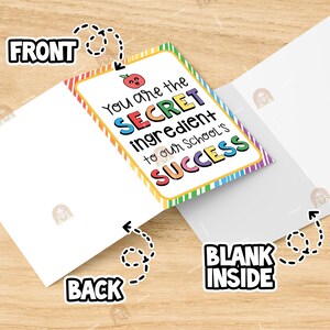 School Lunch Hero Day Card Printable, Teacher Appreciation Week Card ...