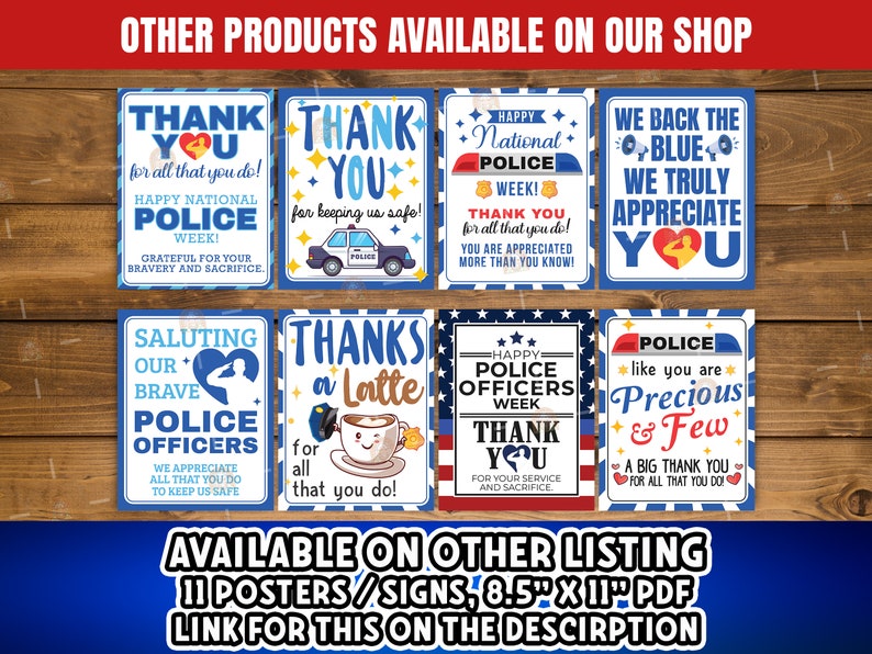 Police Week Card Printable, National Police Officers Week Card, Police ...