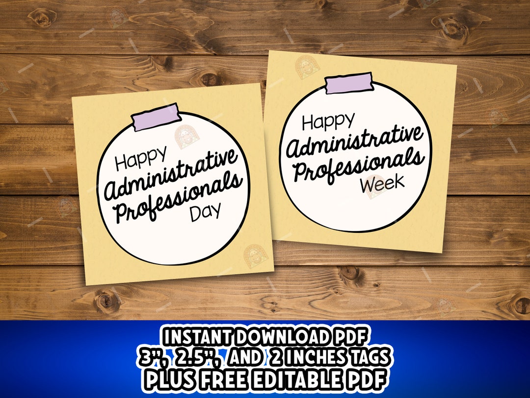Administrative Professionals Day Gift Tag Printable, Administrative ...