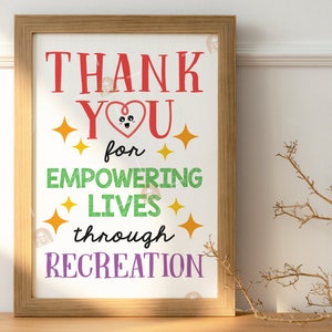 Recreational Therapists Card Printable, National Therapeutic Recreation ...
