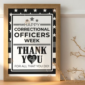 Correctional Officers Week Gift Printable, Correctional Officer Week ...