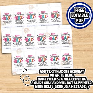 Happy Grandparents Day Tag Printable, We Love Our Grandparents Gift Tag ...