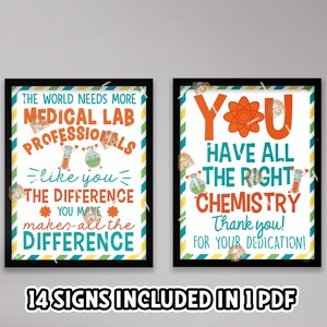 Lab Week Signs Printable, Lab Week Décor, Medical Laboratory ...