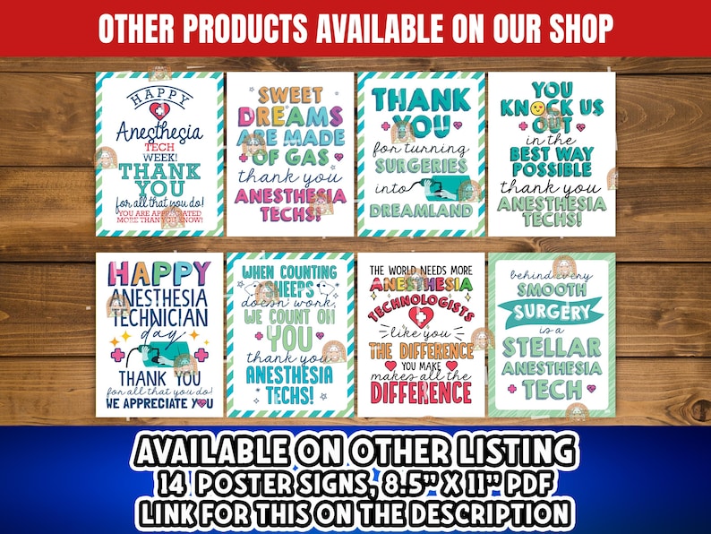 Printable Anesthesia Tech Gift, Anesthesia Tech Week Poster, Anesthesia ...