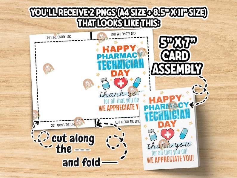 Pharmacy Tech Day Card Printable, Pharmacy Technician Day Gift ...