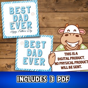 Fathers Day Tags Printable, Happy Fathers Day Gift Tags, Fathers Day ...