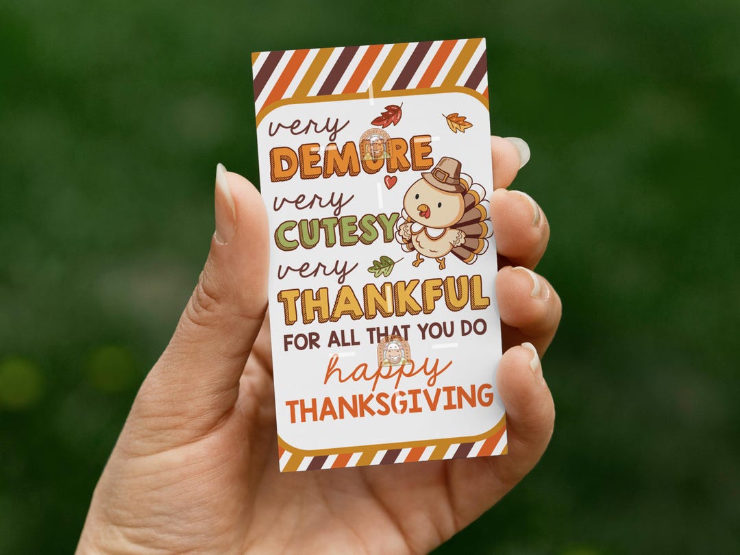 Printable Thanksgiving Label, Fall Staff Gift Tag, Gen Z Thanksgiving ...