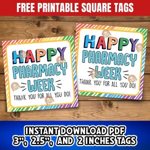 Pharmacy Week Sign Printable, Pharmacist Thank You Gift, Happy Pharmacy ...