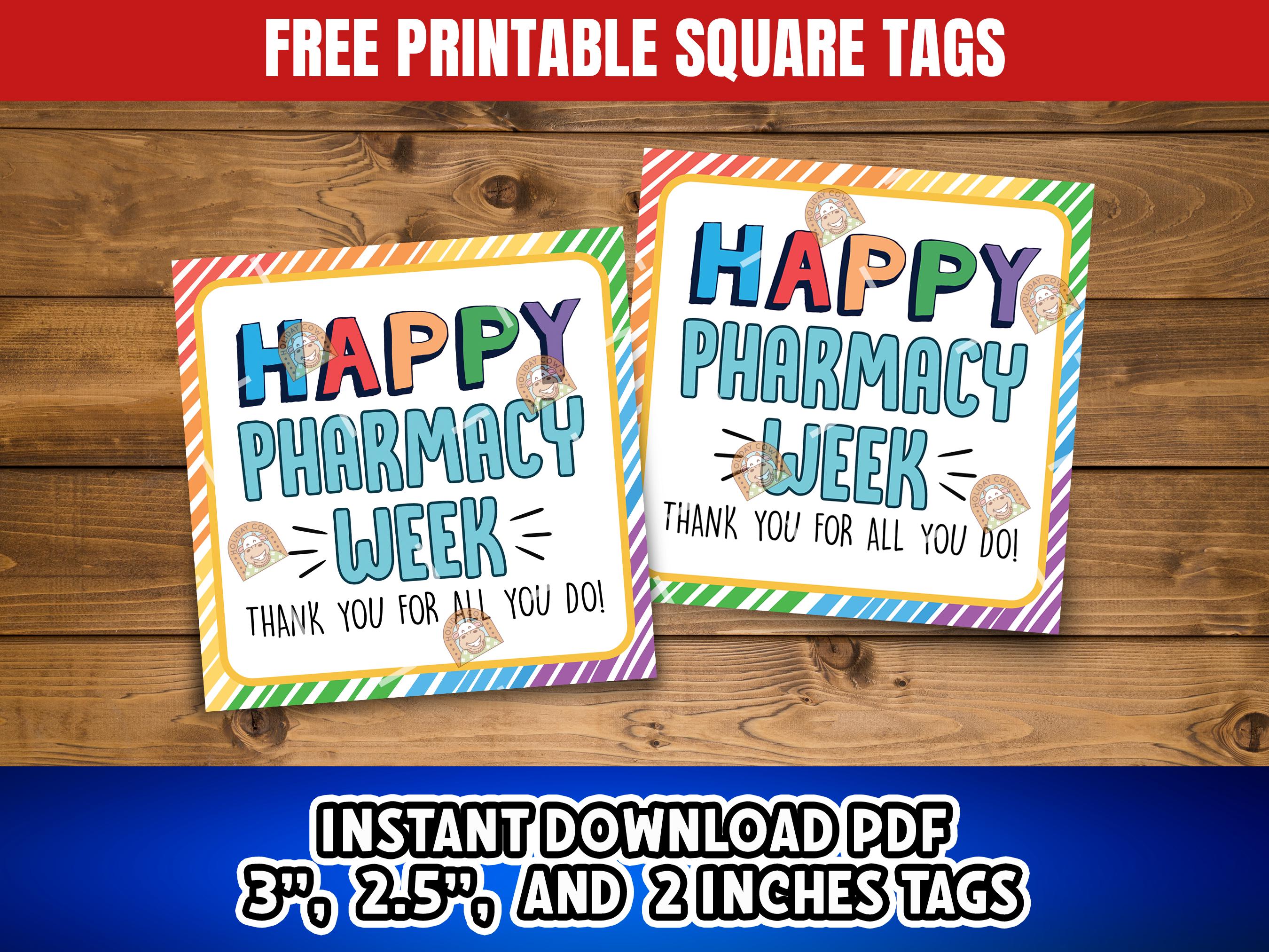 Pharmacy Week Sign Printable, Pharmacist Thank You Gift, Happy Pharmacy ...