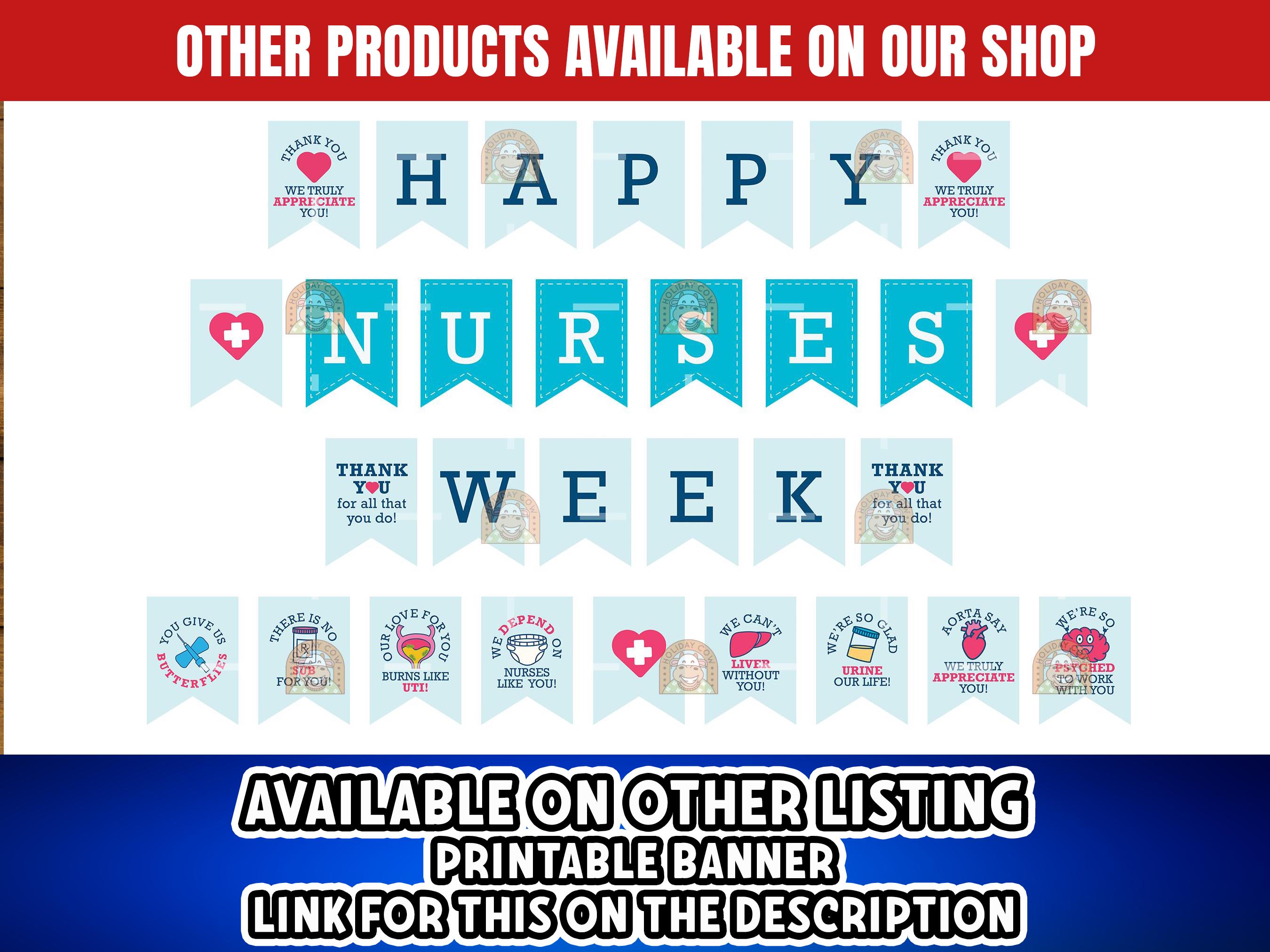 Nurses Week Gift Tag, Printable Nurse Tag for Nurse Appreciation, Thank ...