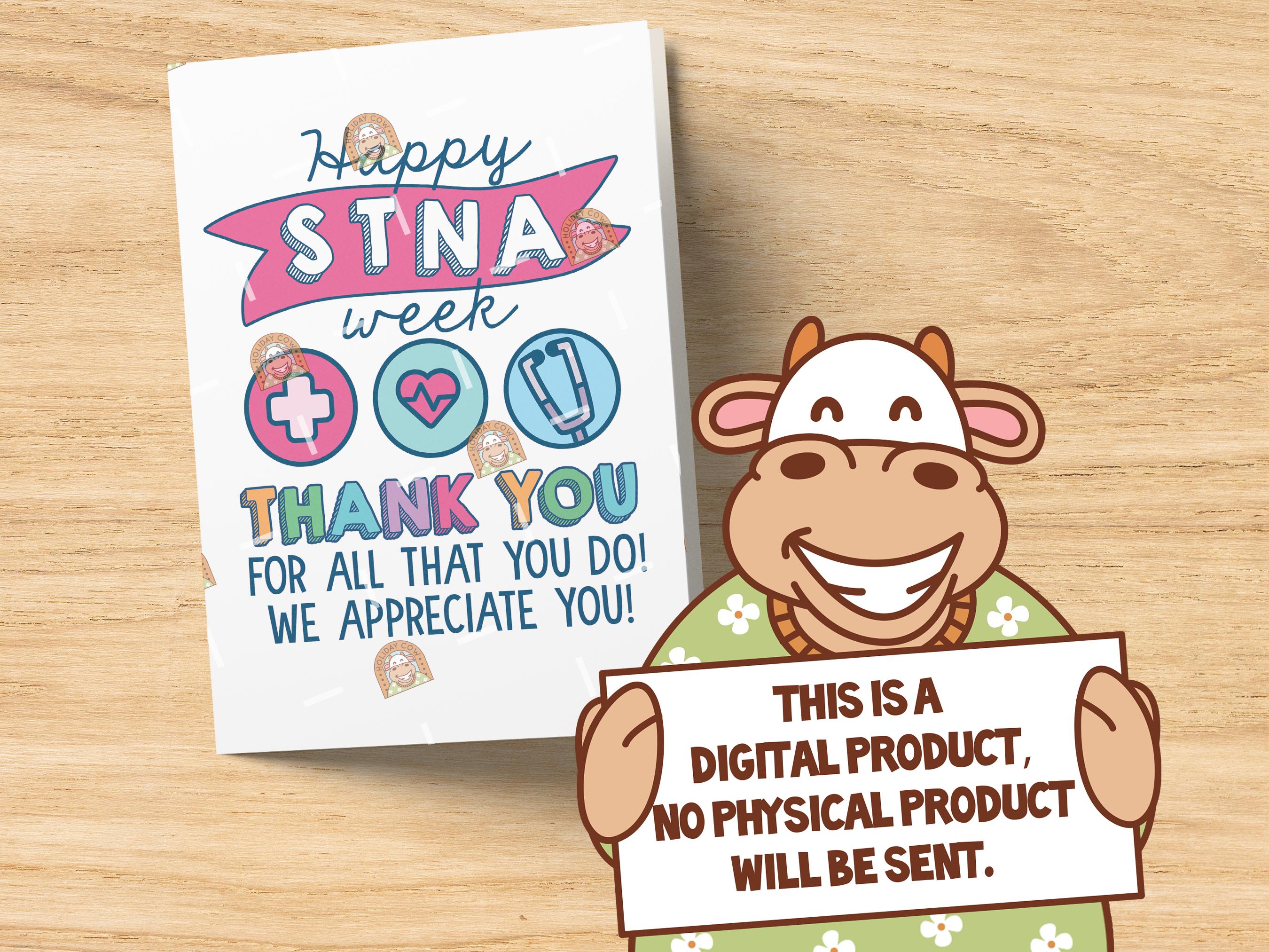 STNA Week 2025 Printable, STNA Gift for CNA Week Gift, Thank You Stna ...
