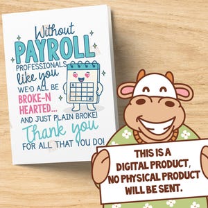 Funny Payroll Gift Printable, National Payroll Week Sign, Payroll ...