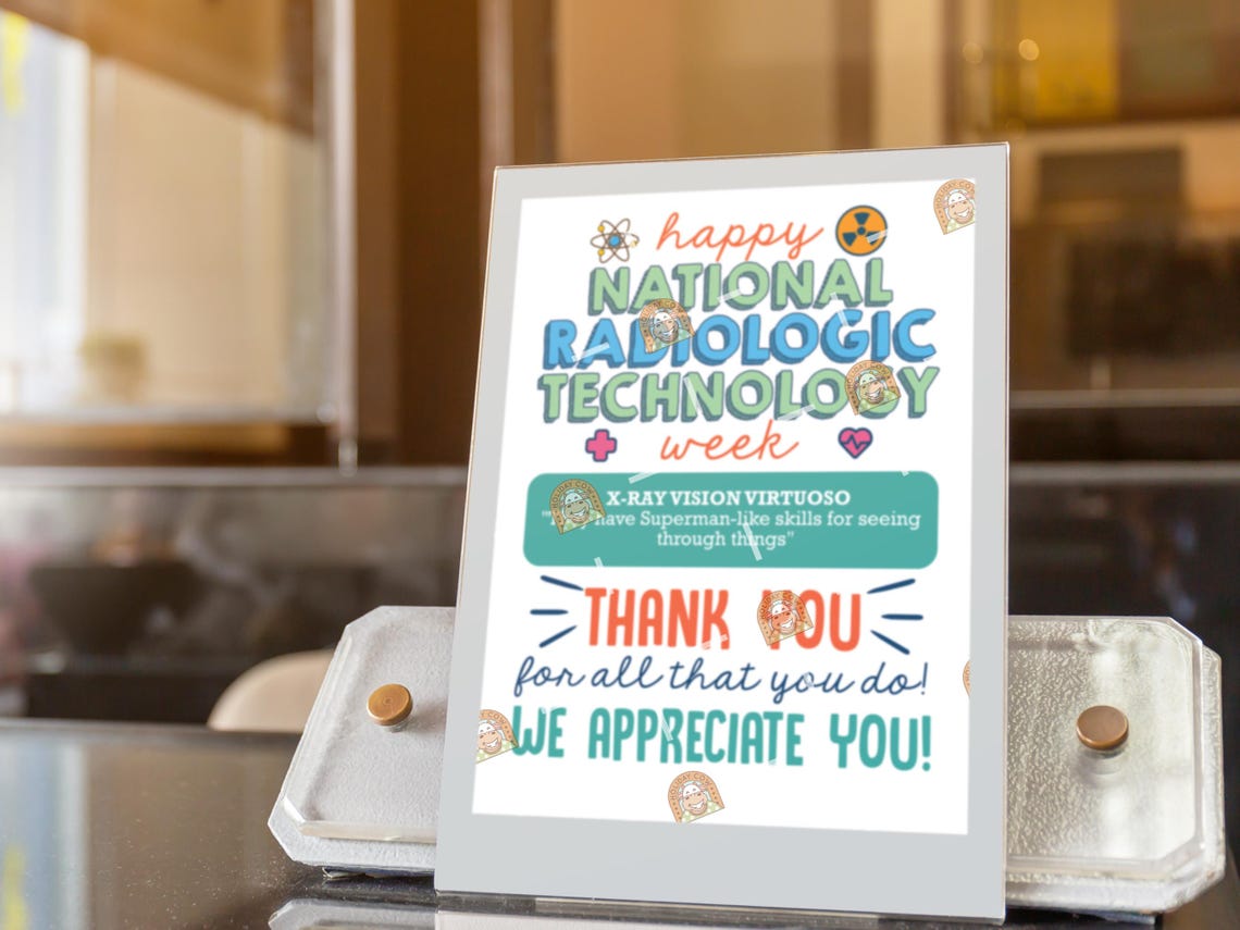 Radiologic Tech Gift, National Radiologic Technology Week Signs ...