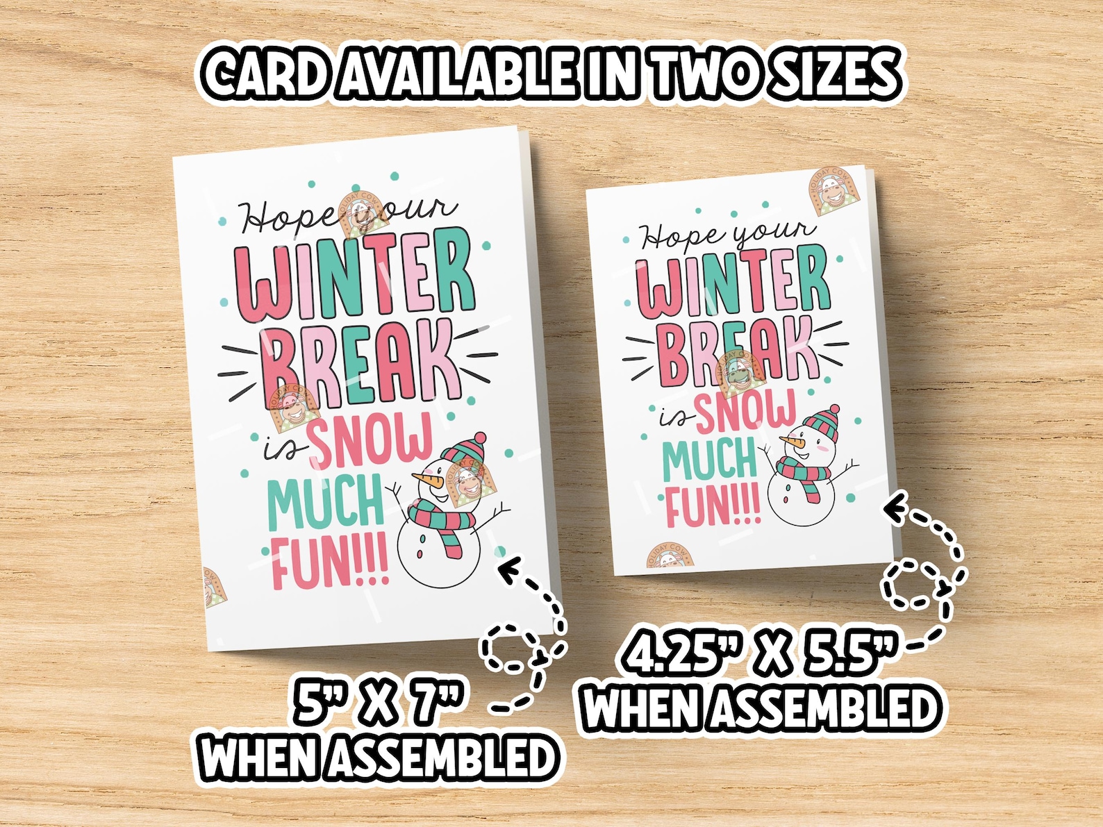 Hope Your Winter Break is Snow Much Fun Printable Card, Winter Break ...