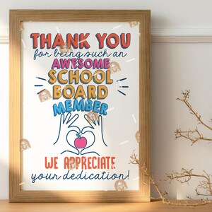 School Board Member Gifts, Printable School Board Recognition Month ...