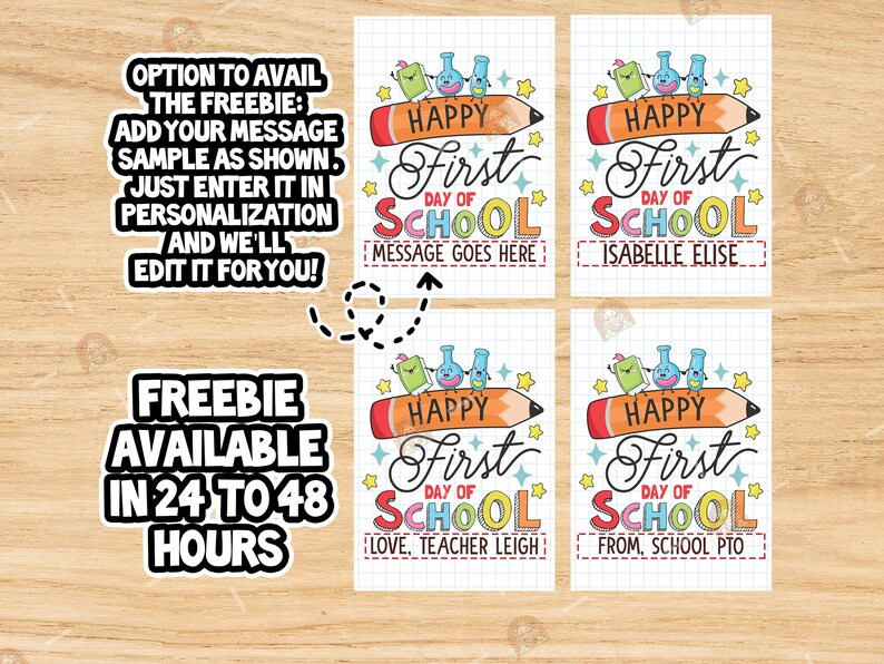 Personalized First Day of School Card Printable, Welcome Back to School ...