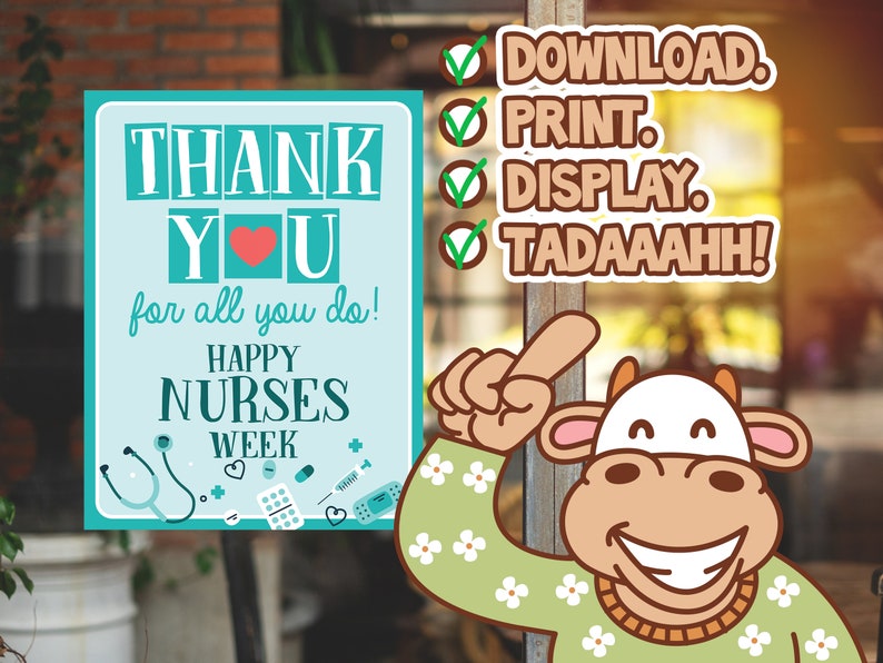 Nurses Week Signs Bundle, Printable National Nurses Week Poster, Nurse ...