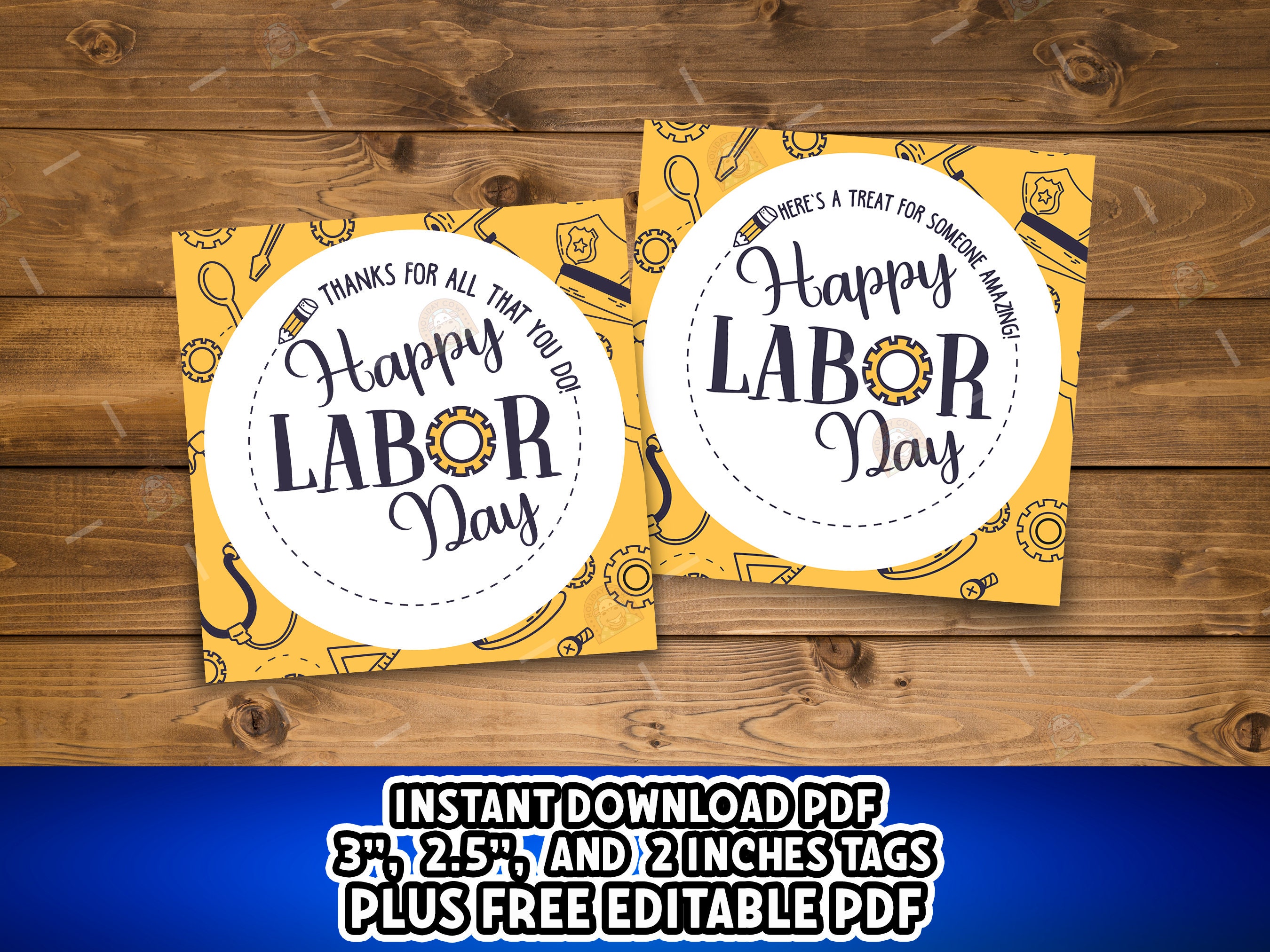 Labor Day Tags, Happy Labor Day Printable Tags, Cute Labor Day Gift ...